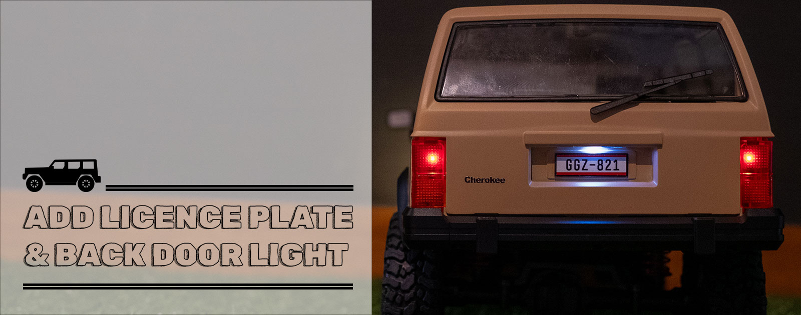 MN-78に自作ナンバープレートとナンバー灯LEDを追加 | WdwCブログ - スケールクローラーラジコン（DEERC）のカスタムや遊び方